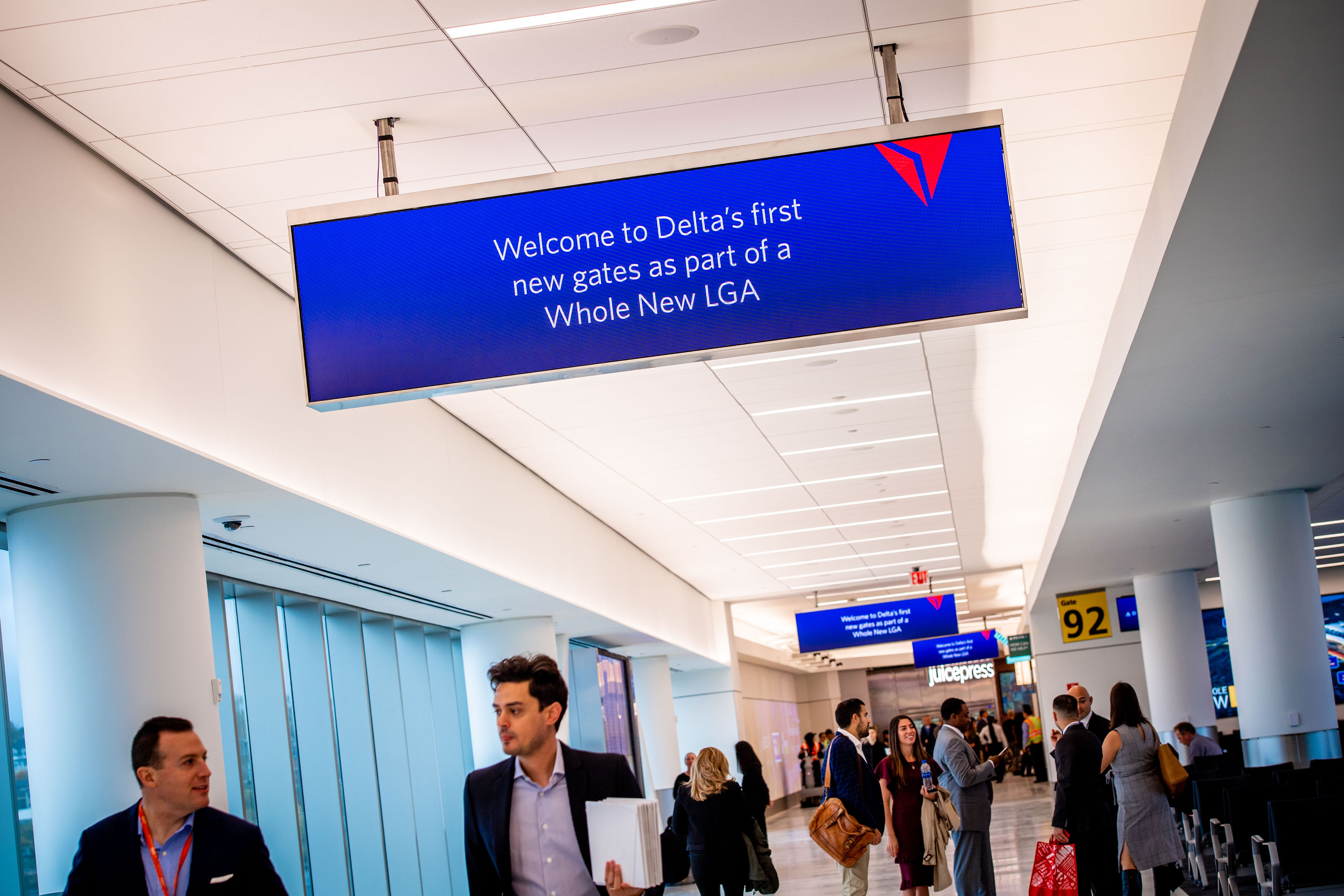Delta signage at new concourse | Delta News Hub