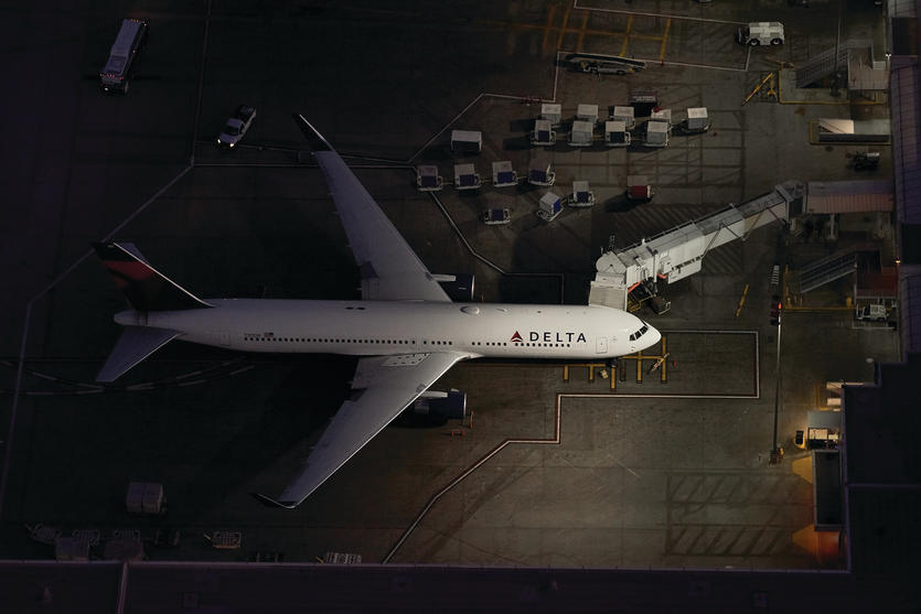 Delta Boeing 767-300 Near Terminal (Night) | Delta News Hub