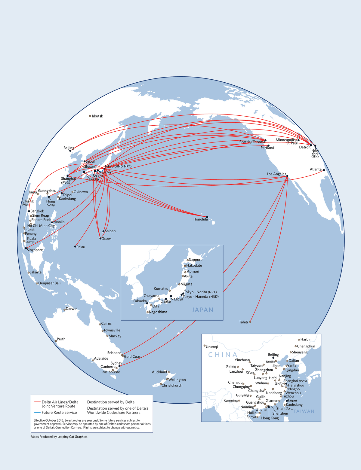 Delta Airlines Flight Times Map